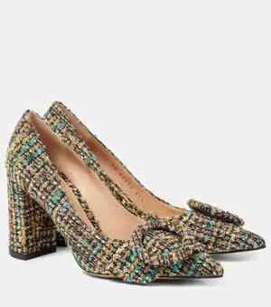 GIANVITO ROSSI 85 Bouclé Pumps