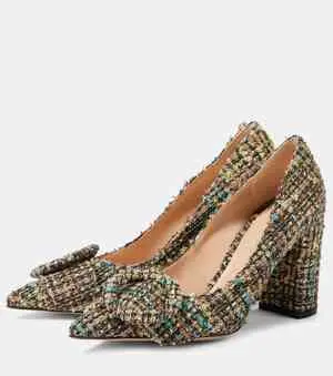 GIANVITO ROSSI 85 Bouclé Pumps