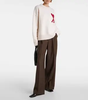 Ami Virgin Wool Straight-leg Trousers