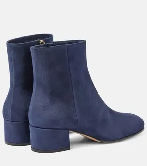 GIANVITO ROSSI 45 Suede Ankle Boots - Blue