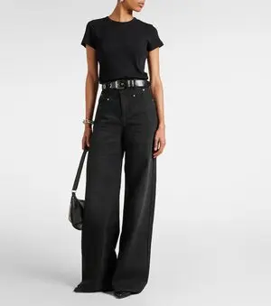 Isabel Marant Étoile Taomiga Cotton Jersey T-shirt - Black