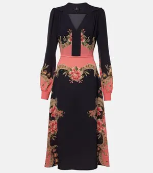 Etro Floral Midi Dress - Multicoloured