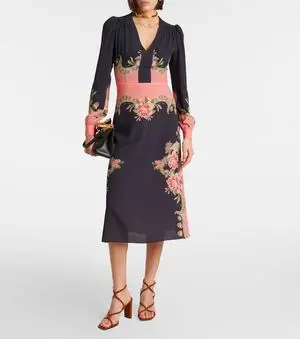 Etro Floral Midi Dress - Multicoloured