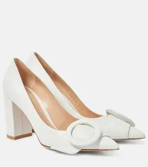 GIANVITO ROSSI 85 Leather Pumps - White