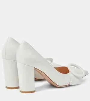 GIANVITO ROSSI 85 Leather Pumps - White