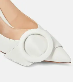GIANVITO ROSSI 85 Leather Pumps - White