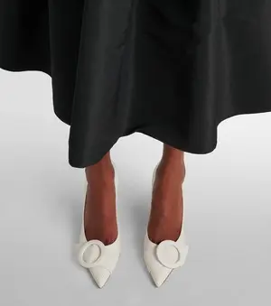 GIANVITO ROSSI 85 Leather Pumps - White