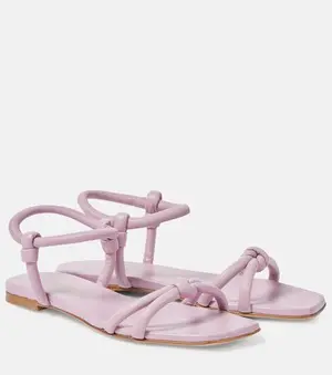 GIANVITO ROSSI Juno 05 Leather Sandals - Pink