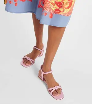 GIANVITO ROSSI Juno 05 Leather Sandals - Pink