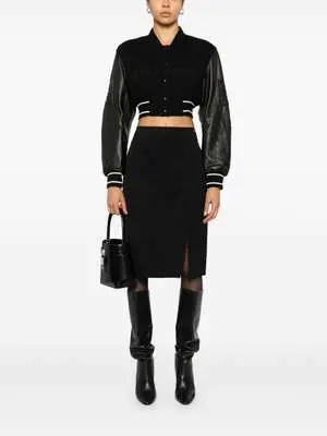 Givenchy 4g Liquid-detail Wool Skirt