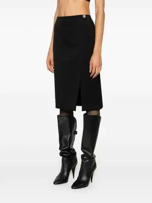 Givenchy 4g Liquid-detail Wool Skirt