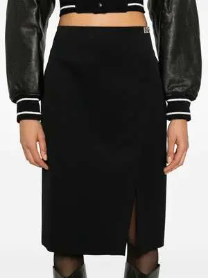 Givenchy 4g Liquid-detail Wool Skirt
