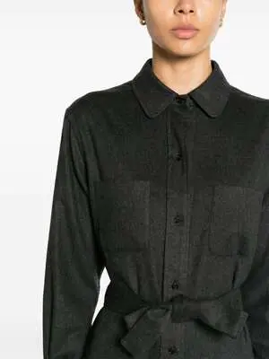 Thom Browne Silk-blend Midi Shirt Dress