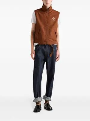 Prada Logo-print Zip-up Vest