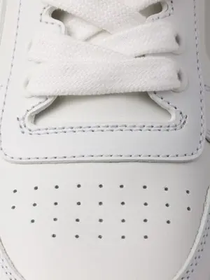 Prada Downtown Bold Leather Sneakers - White