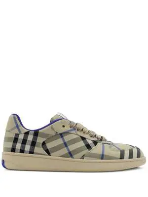Burberry Terrace Checked Sneakers - Neutrals
