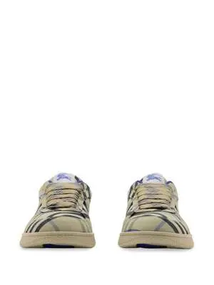 Burberry Terrace Checked Sneakers - Neutrals