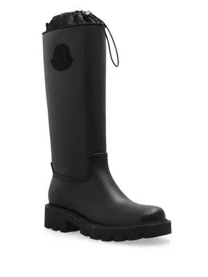 Moncler Kickstream Waterproof Rain Boots - Black
