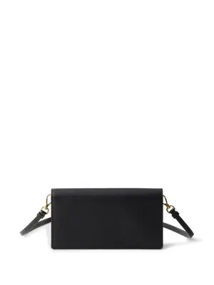 Prada Triangle-logo Leather Mini Bag - Black