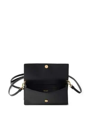 Prada Triangle-logo Leather Mini Bag - Black