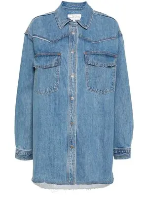 SLVRLAKE Western Raw-cut Denim Overshirt