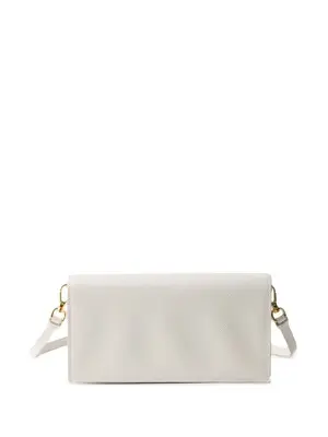 Prada Triangle-logo Leather Mini Bag - White