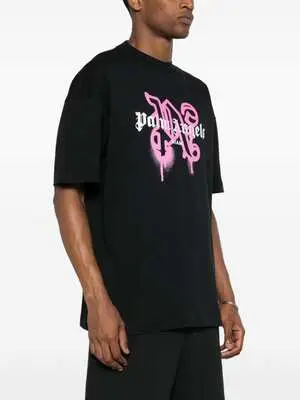 Palm Angels Miami Monogram Spray-print T-shirt