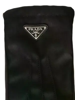 Prada Logo-plaque Panelled Gloves