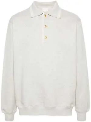Drole De Monsieur Embroidered-logo Cotton Jumper - Grey