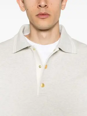 Drole De Monsieur Embroidered-logo Cotton Jumper - Grey