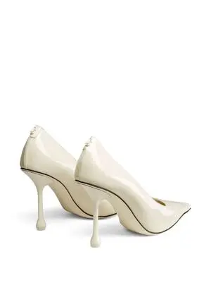 JIMMY CHOO Ixia 95 Patent Leather Pumps - White