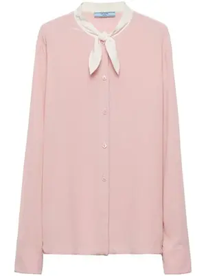 Prada Tie Detailed Shirts For Women
