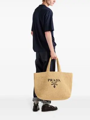 Prada Enamel Triangle-logo Cotton T-shirt - Blue