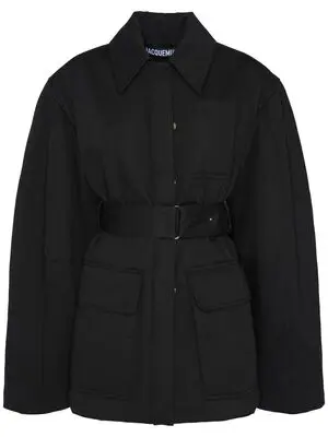 Jacquemus JACQUEMUS Le Blouson Bari Canvas Jacket - Black