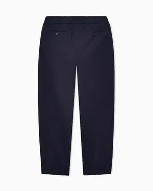 Giorgio Armani Single-pleat Virgin Wool And Cashmere Seersucker Trousers
