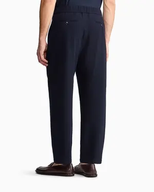 Giorgio Armani Single-pleat Virgin Wool And Cashmere Seersucker Trousers