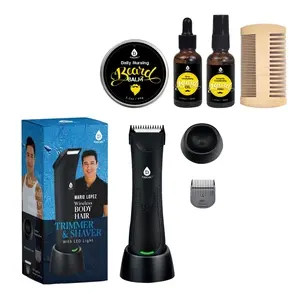 PURSONIC Mario Lopez Wireless Body Hair Trimmer & Shaver And Beard Care Grooming Kit Bundle - Black