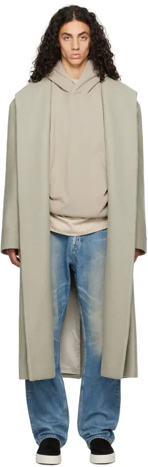 Fear Of God Fear Of God Gray Stand Collar Coat - Paris Sky