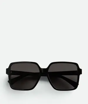 BOTTEGA  VENETA Soft Square Sunglasses Black/grey