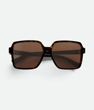 Bottega Veneta Soft Square Sunglasses - Havana/brown