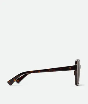Bottega Veneta Soft Square Sunglasses - Havana/brown