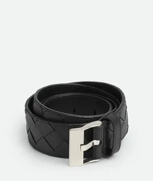 BOTTEGA  VENETA Bottega Veneta Watch Buckle Belt - Black