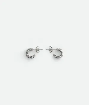 BOTTEGA  VENETA Bottega Veneta Intreccio Small Earrings - Silver