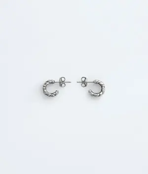 Bottega Veneta Intreccio Small Earrings - Silver