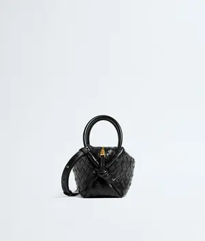 Bottega Veneta Intrecciato Leather Loop Bag - Black