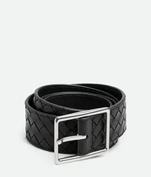 BOTTEGA  VENETA Intrecciato Piccolo Belt - Black