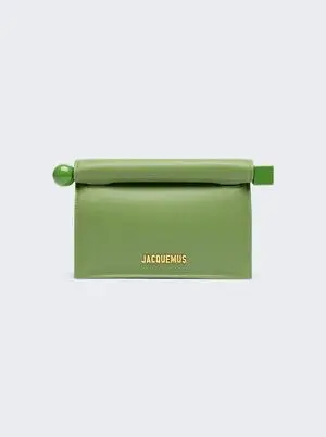 Jacquemus La Petite Pochette Rond Carre Clutch - Green