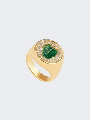 NEVERNOT Hide N Seek Leaf Ring - 18k Gold