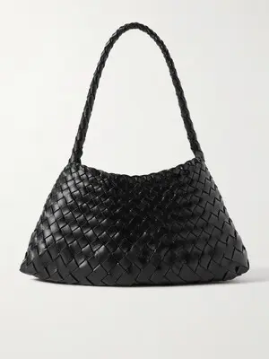 Dragon Diffusion Rosanna Mini Woven Leather Tote - Black