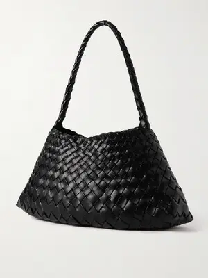 Dragon Diffusion Rosanna Mini Woven Leather Tote - Black
